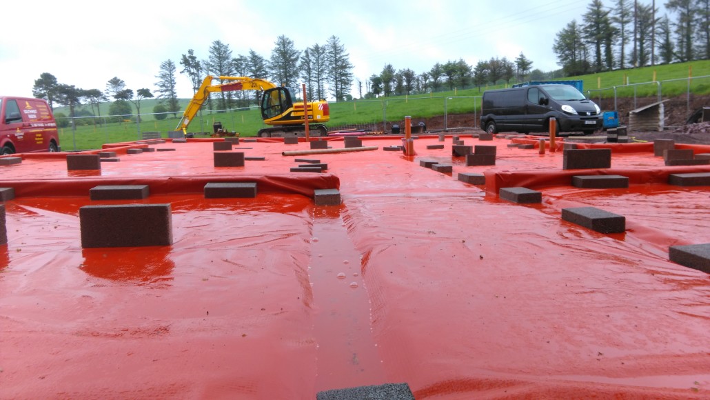 Installation of a Radon Block Reinforced Radon Barrier - Southwest Radon